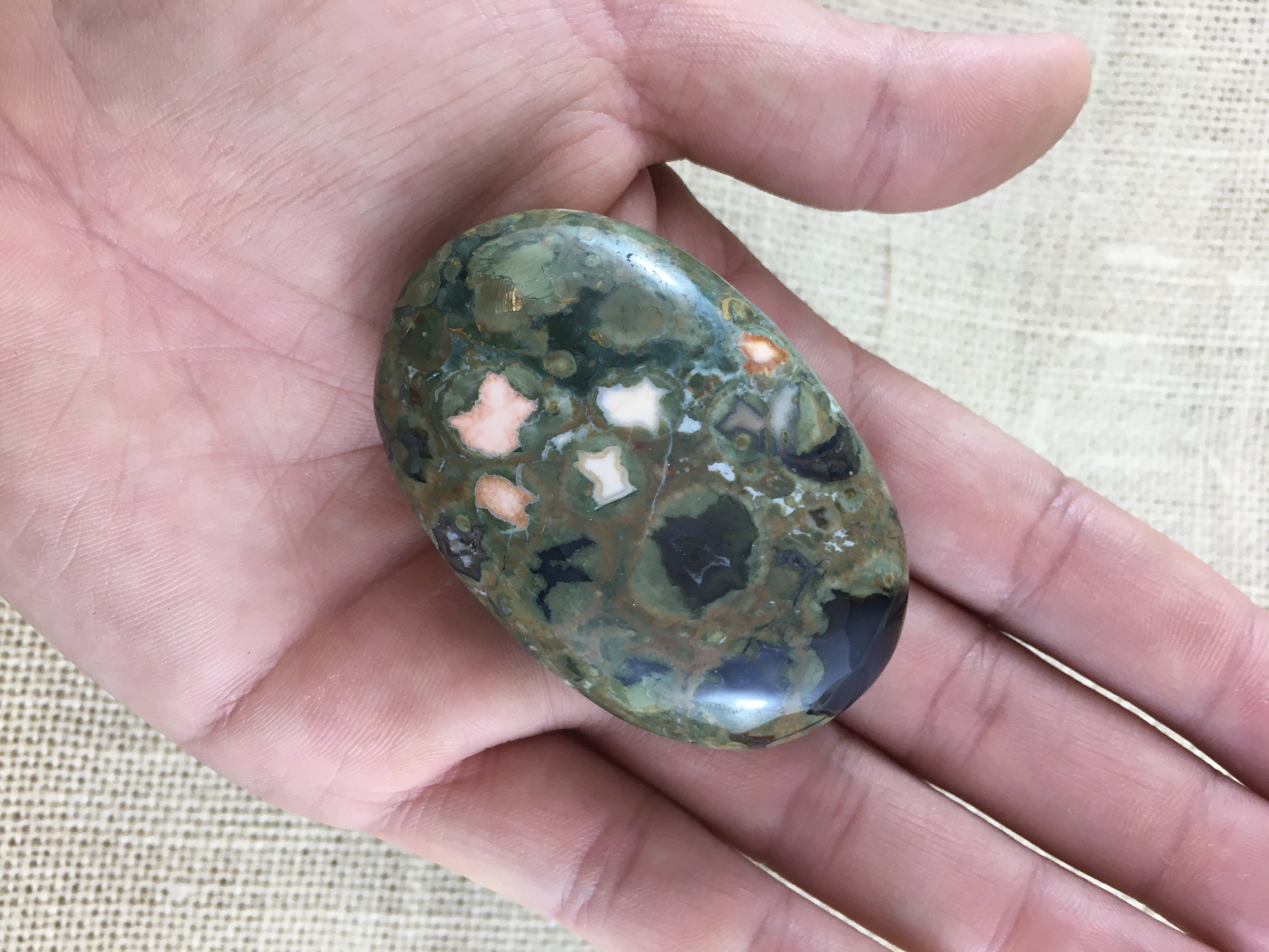 Palm Stones - Rainforest Jasper (large) - Aradon Gemstones and Pewter ...